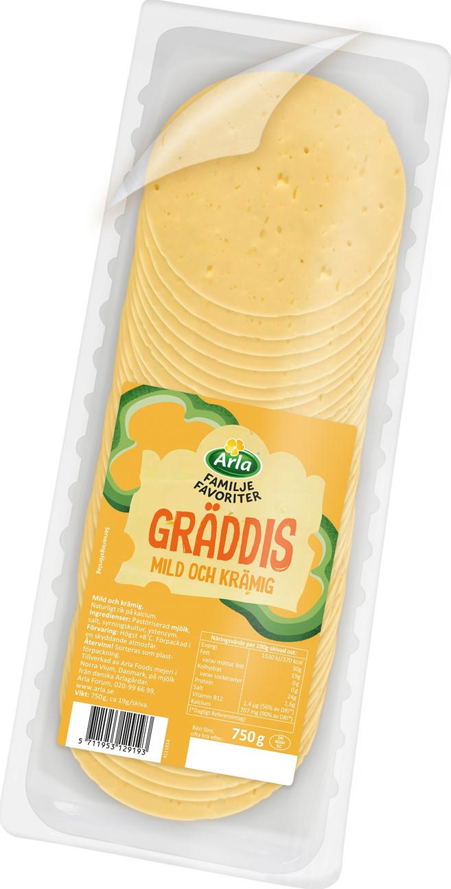 Familjefav Gräddis skivad ost - Arla® - Dabas