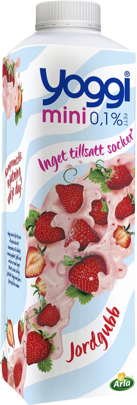 Mini yoghurt jordgubb - Yoggi® - Dabas
