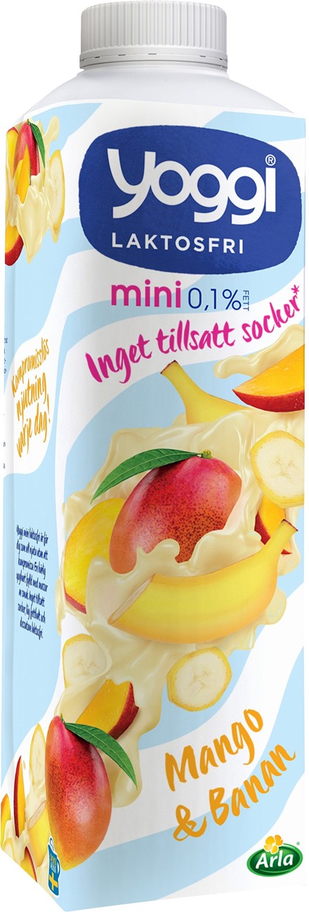 Mini laktosfri yoghurt mango banan - Yoggi® - Dabas