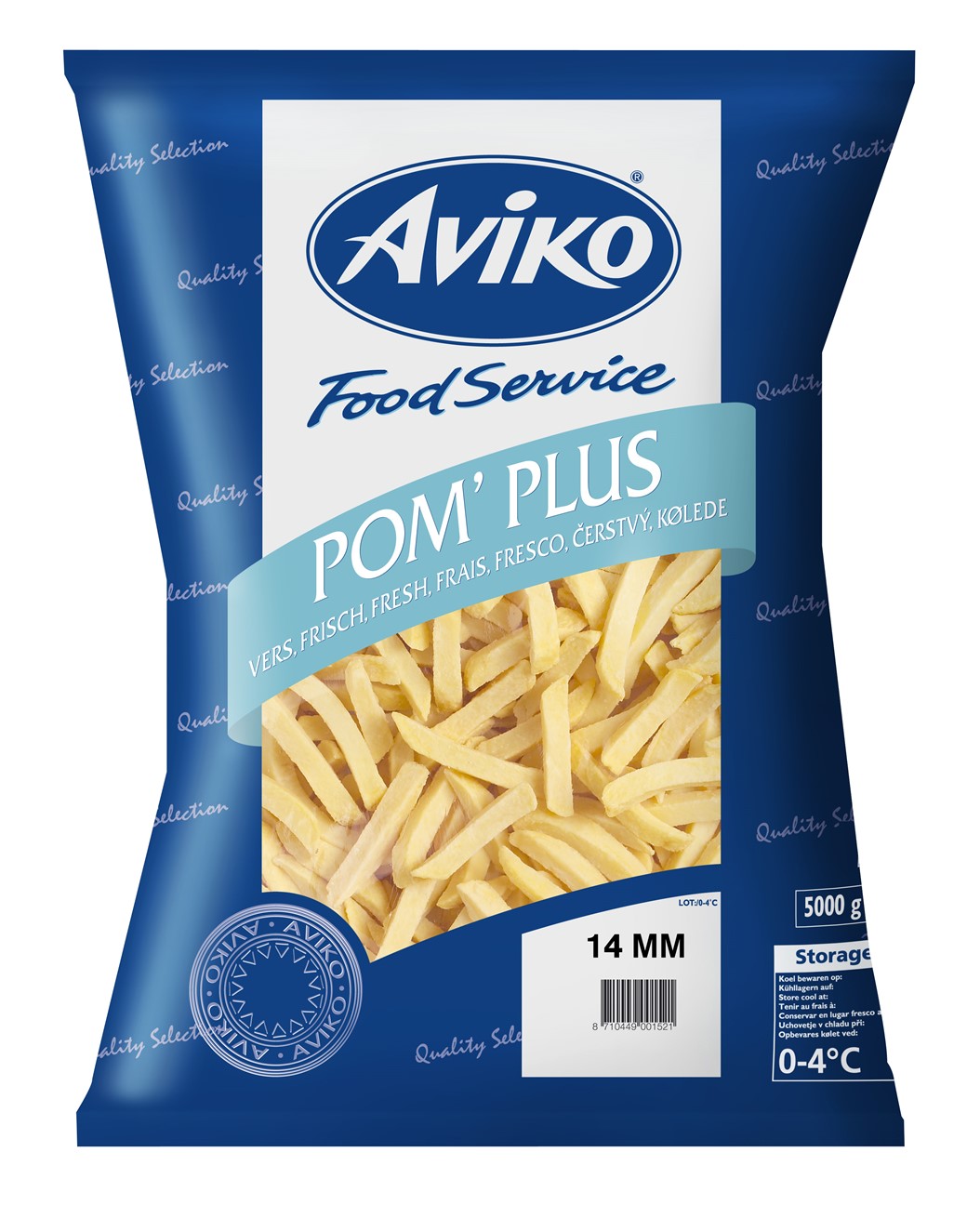Färsk pommes frites Pom' Plus 14 mm - Aviko - Dabas
