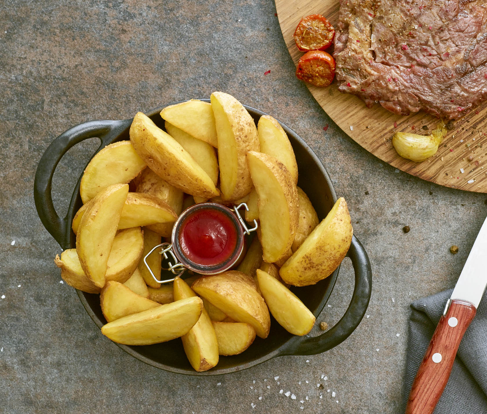 Pommes Wedges med skal