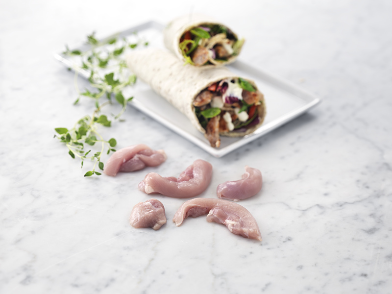 Kycklinglårfile Strimlad Färsk 12mm