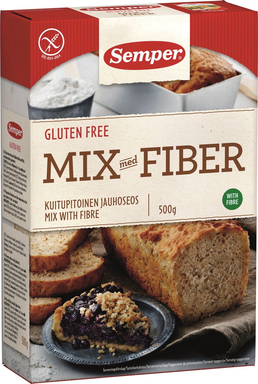 Mix med fiber, Glutenfri - SEMPER - Dabas