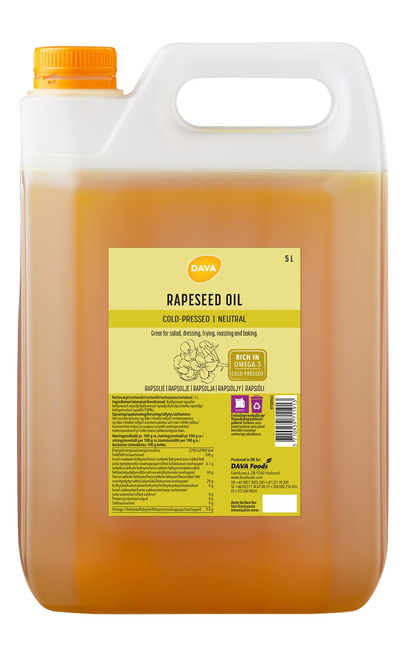 Cold-press Rapeseed Oil - DAVA - Dabas